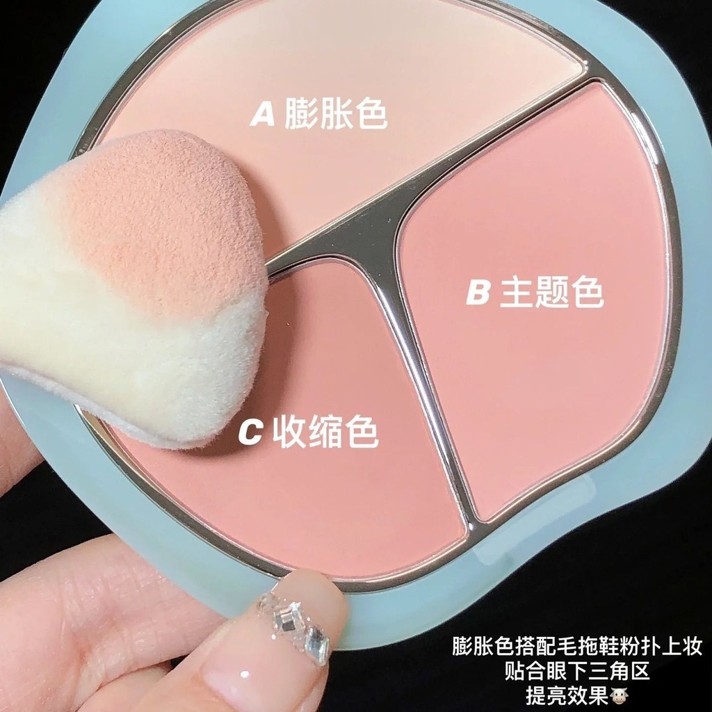 Low Saturated Multi-Purpose Light Blush!Tricolor Blush Rouge Palette ... Low Saturated Multi-Purpose Light Blush!Tricolor Blush Rouge Palette ...
