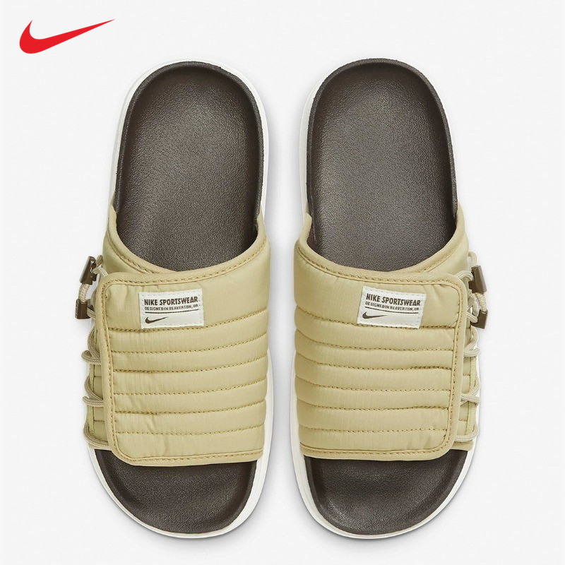 【2 Colors】NIKE 100% Men's Non-slip Slippers Lace-up Slippers Lazy ...