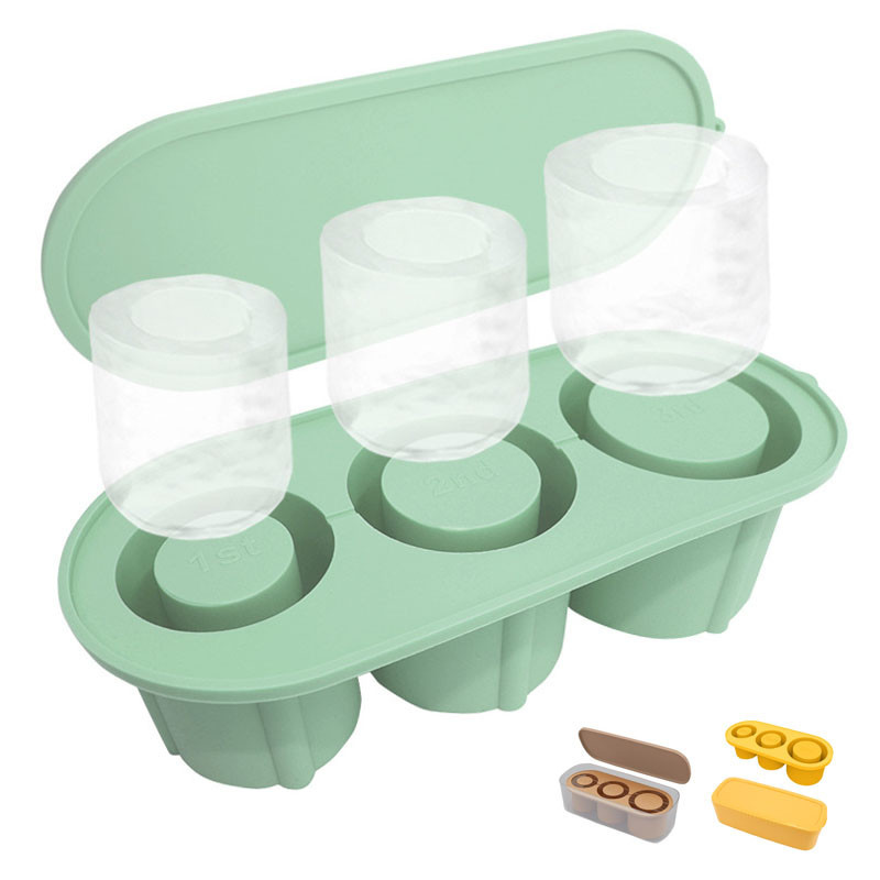 Ice Cube Tray Silicon with Lid Ice Cube Mold Folding Ice Molder Mold ...