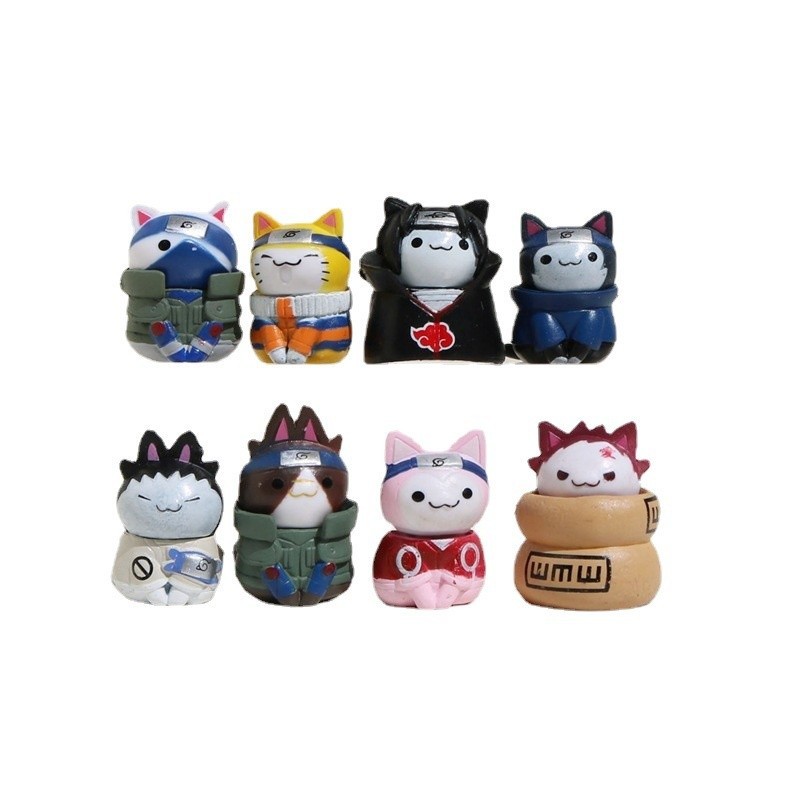 8 Naruto cat car decorations Cat doll Naruto Sasuke Kakashi I love Luo ...