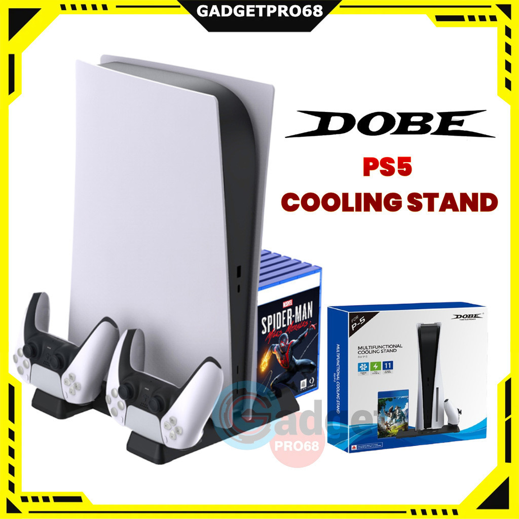 DOBE PS5 Multi Functional Cooling Stand Dual Charging Dock Disc Stand ...