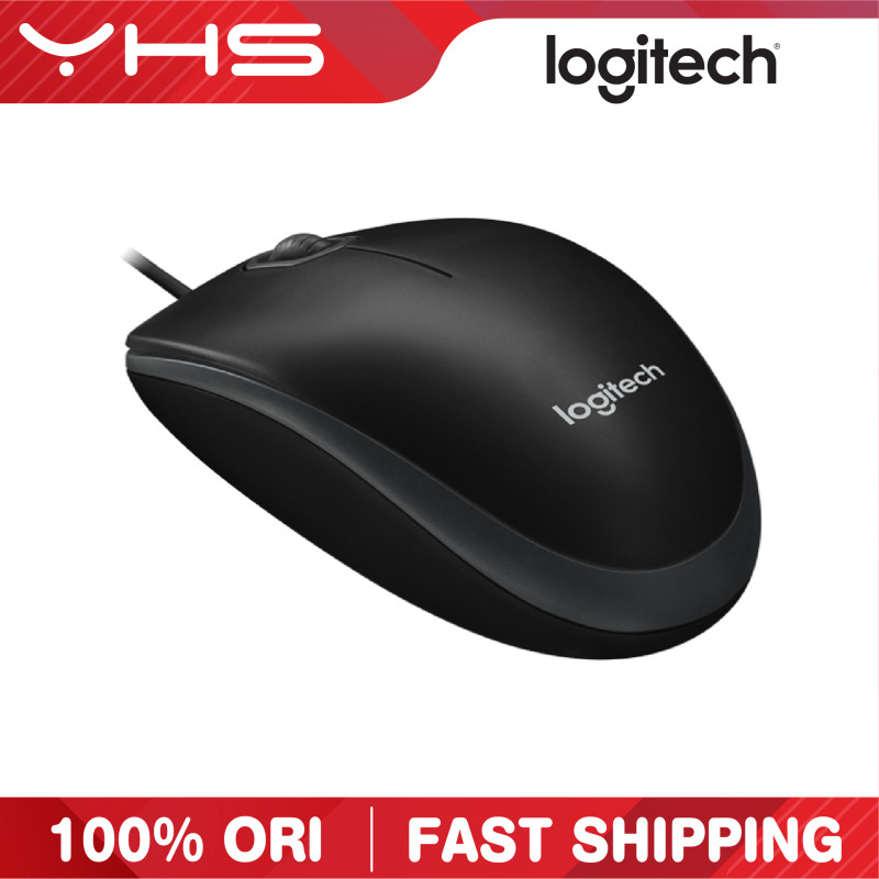LOGITECH B100 Optical USB Mouse with 800 DPI Resolution & Zero Setup ...