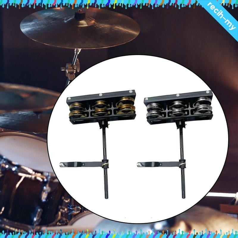 [RecihMY] Double Row Tambourine Mountable Tambourine Metal Multipurpose ...