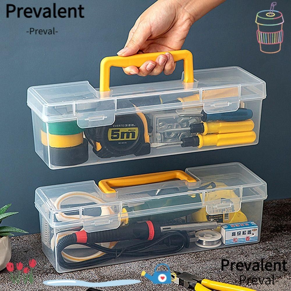 PREVAL Hardware Tool Box, Tool Organizer Transparent Tool Storage Box, Multifuntional Household ...