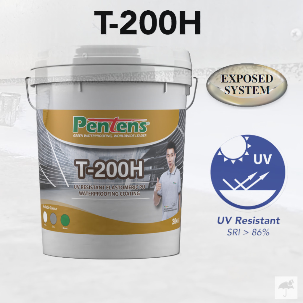 4.5KG PENTENS T-200H WATER PROOFING UV RESISTANT ELASTOMERIC PU 防水漆 l ...