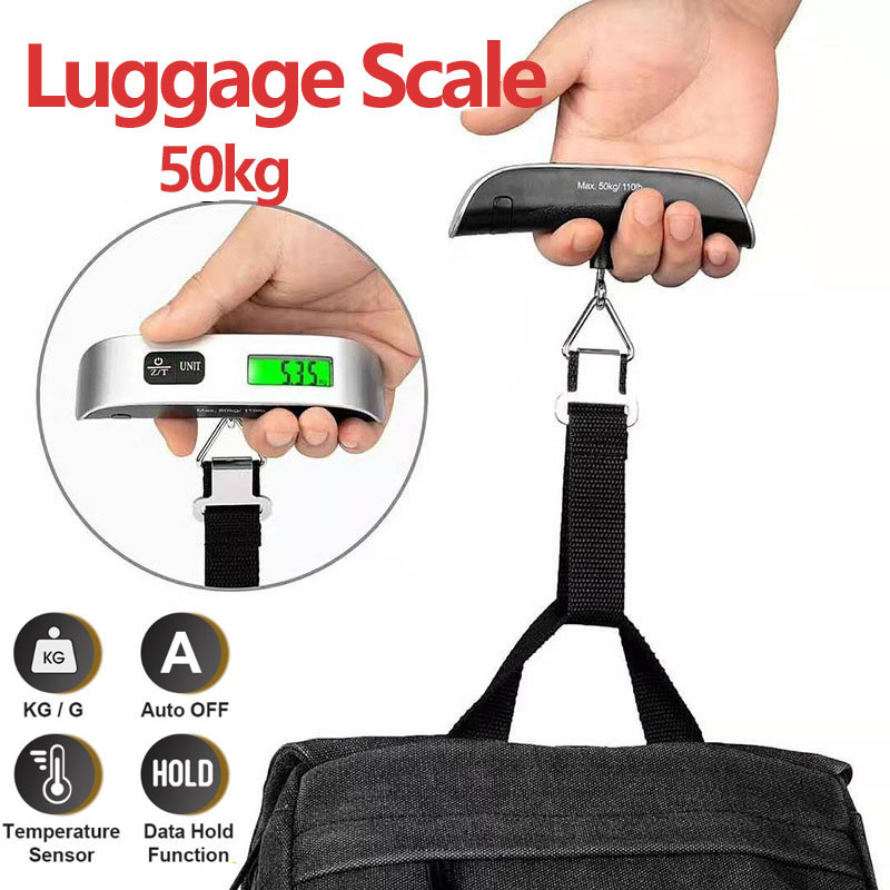 50KG Digital Travel Portable Handheld Weighing Scales Luggage Scales ...