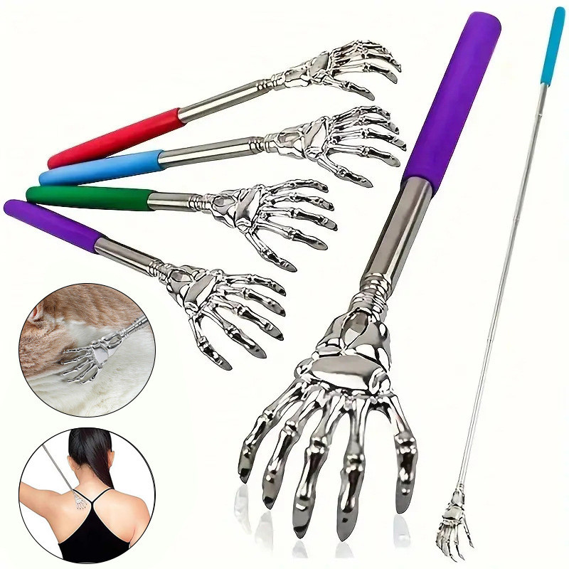 Adjustable Ghost Hand Back Massager Stainless Steel Telescopic Back ...