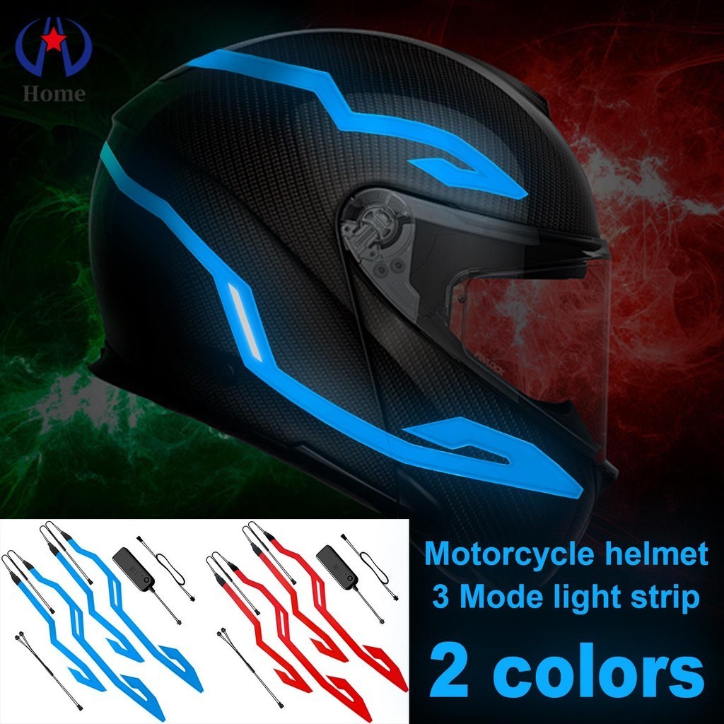 Motorcycle Helmet Light Night Riding Signal Helmet Light with 3 ...