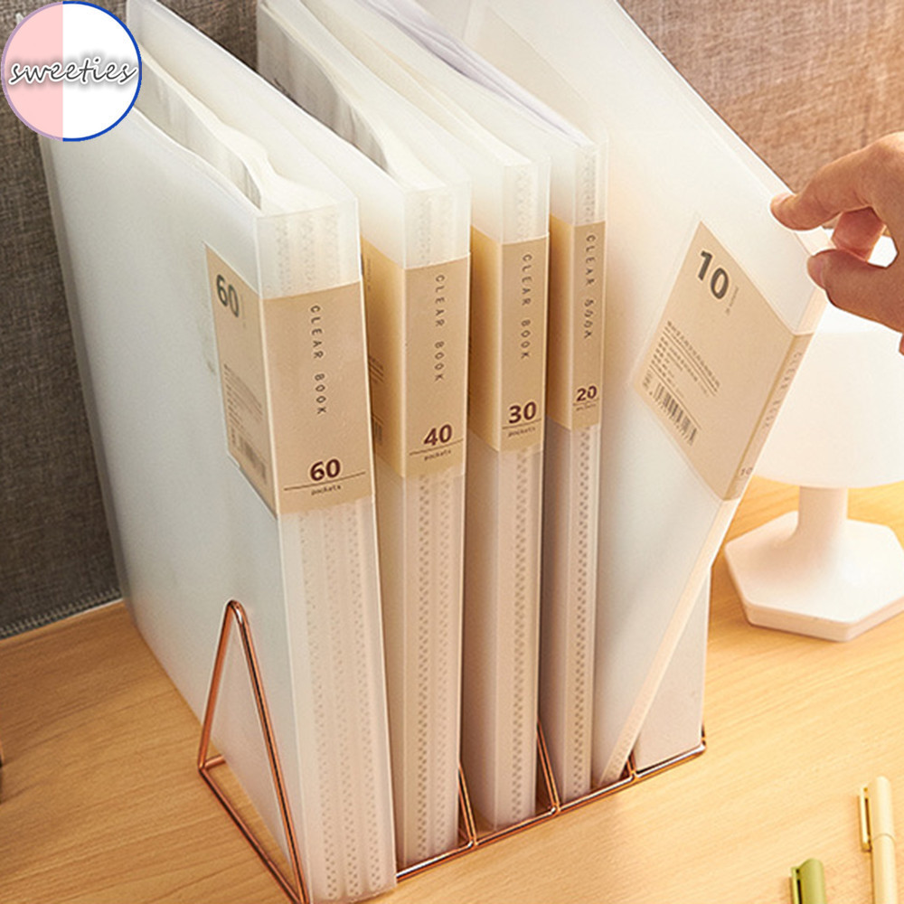 100 Pages A4 Transparent Thickened learning folder for data test paper ...