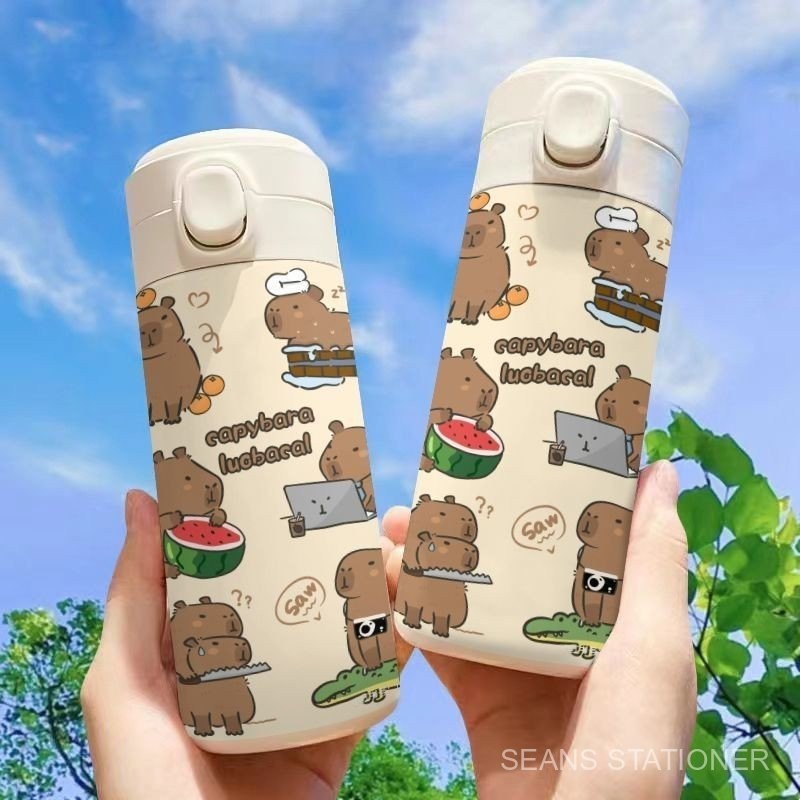 Rabbit Ears Kapibara Stainless Steel Water Cup Thermos Cup 420ML ...