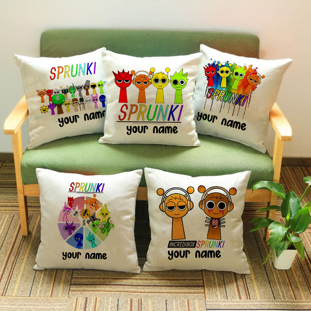 Personalized Incredibox Sprunki Printed Pillowcase Decor for Home ...