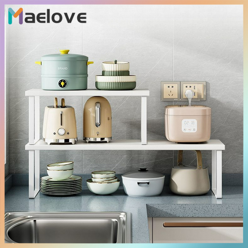 New Style Kitchen Desktop Single-Layer Shelf Countertop Storage ...