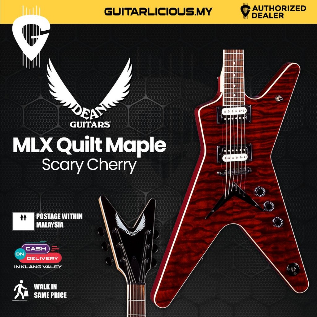 Dean MLX Quilt Maple Electric Guitar – Scary Cherry / Trans Brazilia ...