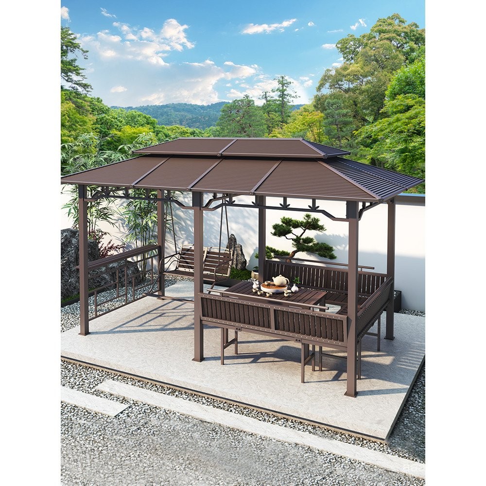 Mojia Outdoor Pavilion Oversized Galvanized Roof Awning Outdoor ...