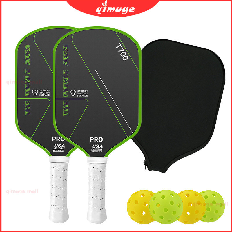Pickle Racket Set T700 Carbon Fiber 16mm Cloth Pattern Frosted Carbon ...