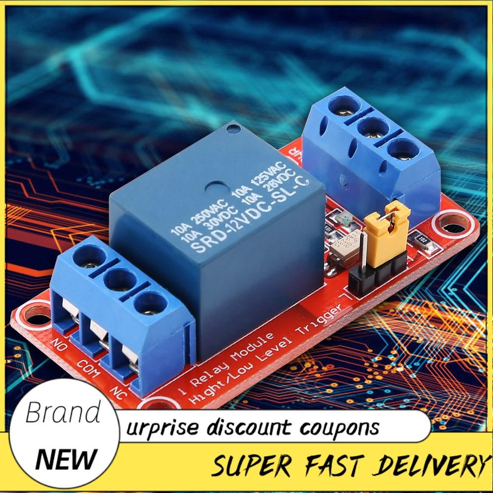 Freemarket Relay Module with Optocoupler 1 Channel High Low Level Board ...