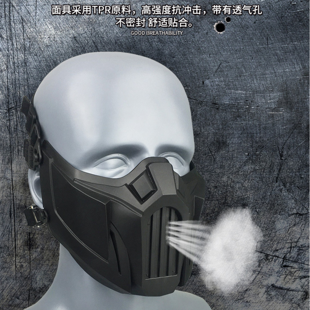 Half Face Protective Mask Military Fan Equipment Tactical Mask Real ...