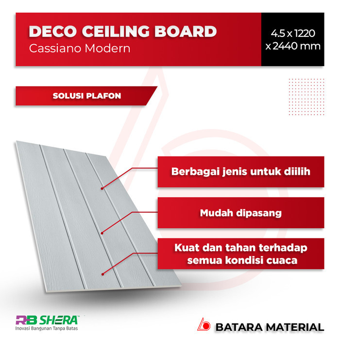 Rb Shera Deco Ceiling Board Cassien Uncolored Modern 4.5 X 1220 X 2440 ...