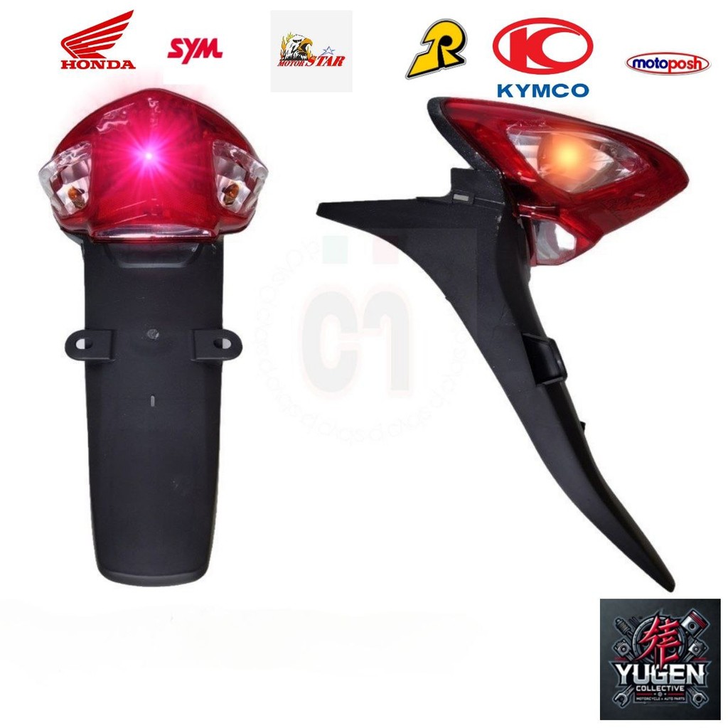 Honda WAVE 100/100R Tail Light Assembly with Bulb & Fender – Durable ...