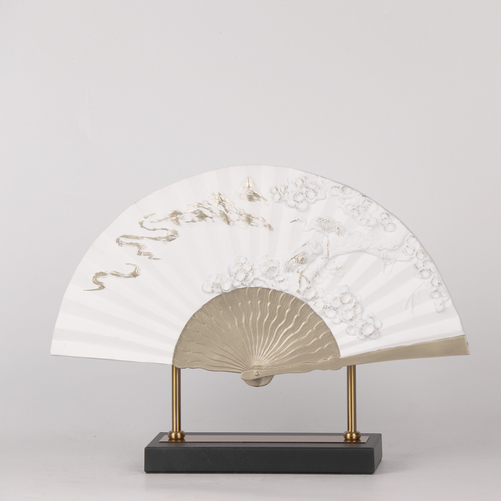 Hiasan Kraf Kipas Logam Desktop Gaya Cina Baharu Bilik Model Pejabat ...