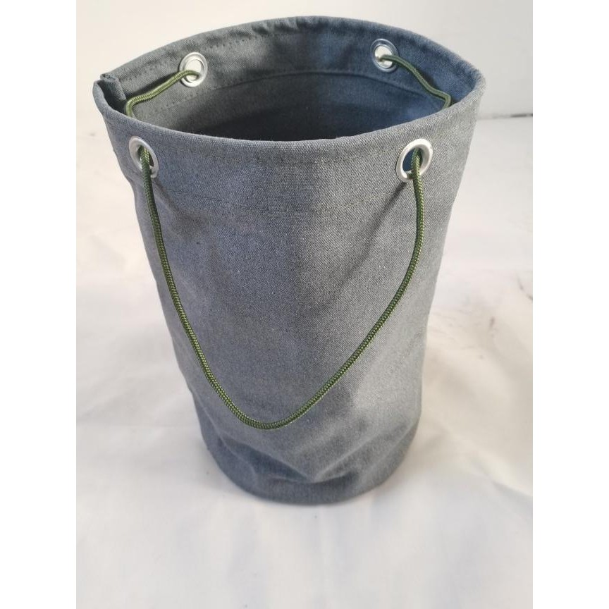 Kanvas kelabu yang sangat tebal, alat bawah bulat, kain beg penyimpanan ...