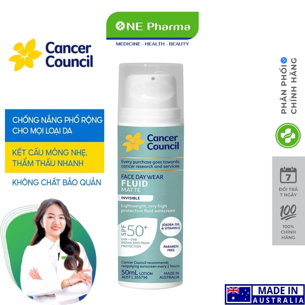 Face Day Wear Fluid Matte SPF50+ 50ml Cancer Council SPF50+ 50ml ...