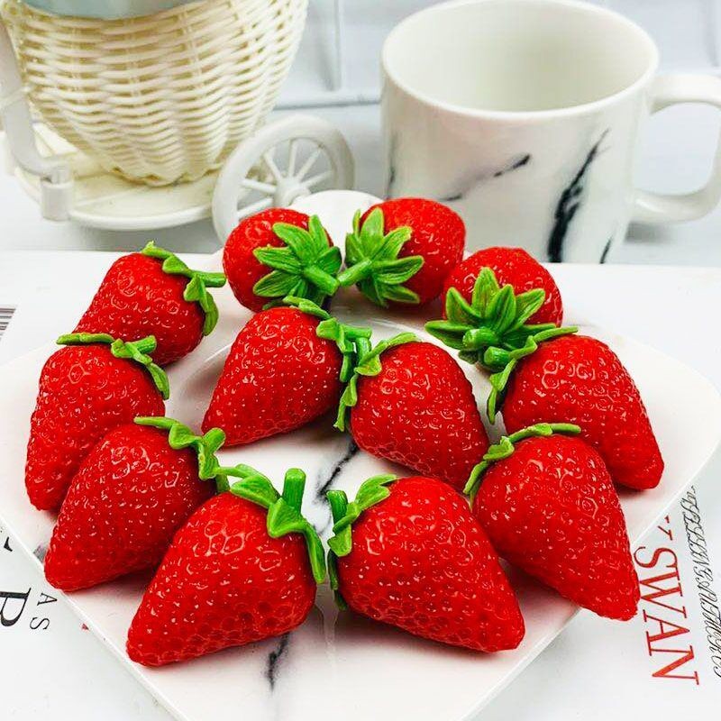 Simulation Strawberry Model Fake Plastic Strawberry Fruit Shop ...