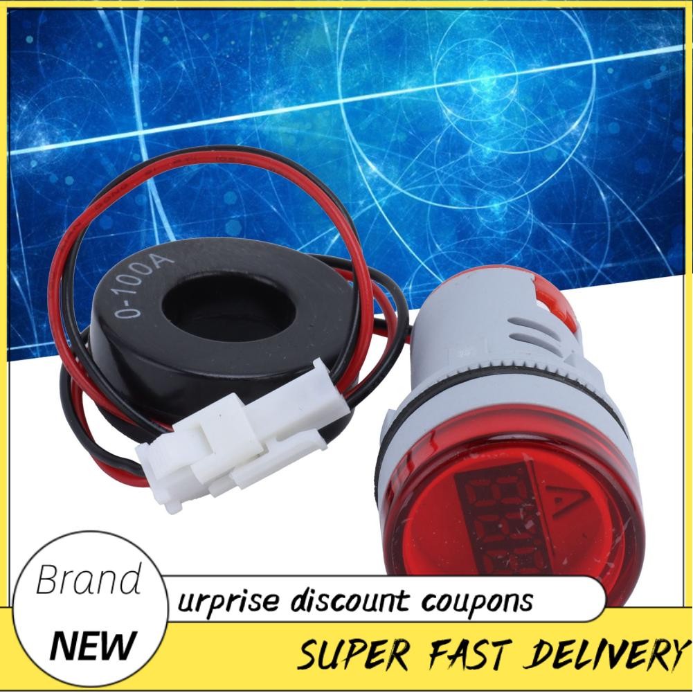 Freemarket Hilitand Digital Mini LED Ammeter Current Meter Round ...