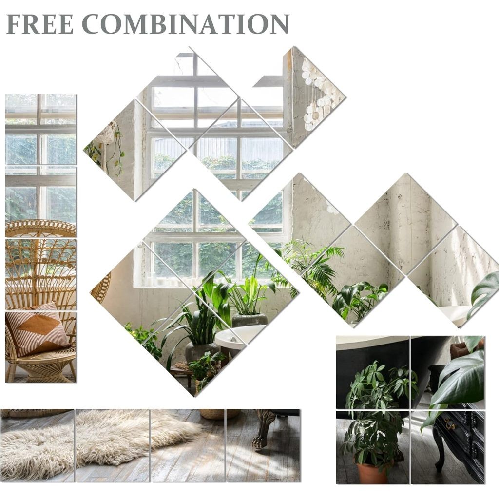 Acrylic Mirror Wall Sticker/Thickened Non Glass Safety Makeup Mirrors ...