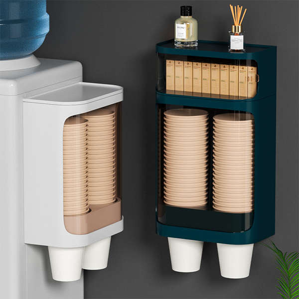 tempat letak cawan plastik Desktop display rack Pemegang cawan sekali ...