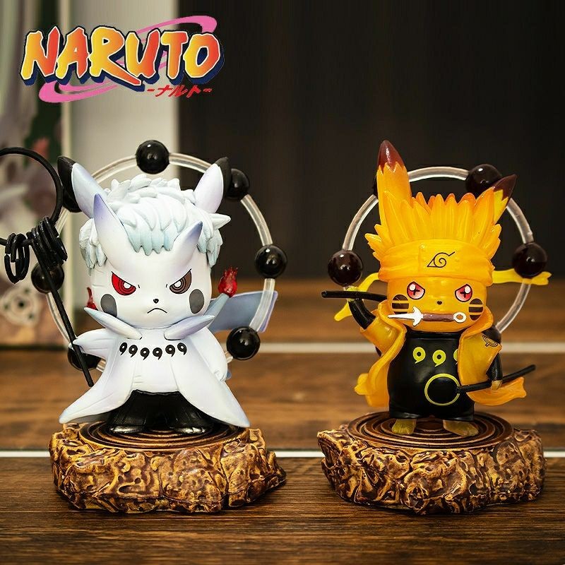 Elf Treasure Naruto with Naruto Pikachu Ornaments Pokemon Figure Naruto ...