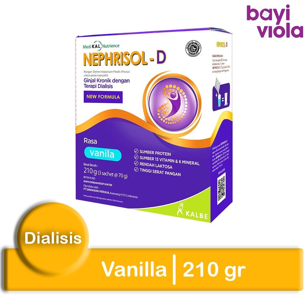 ED APR 2025 Nephrisol D Vanilla Vanilla 210 gr Dialisis Kidney Milk ...