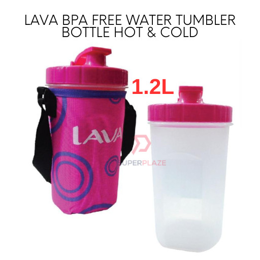 1.2 Liters Lava BPA Free Water Tumbler Bottle Straw And Strip Bag Mineral Carrier Tupperware ...