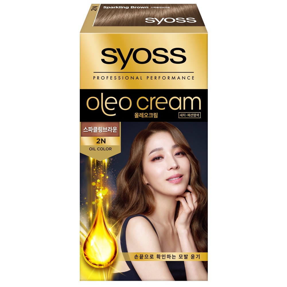 Syoss NEW Oleo Cream Premium Hair Color, 2N Sparkling Brown | Shopee ...