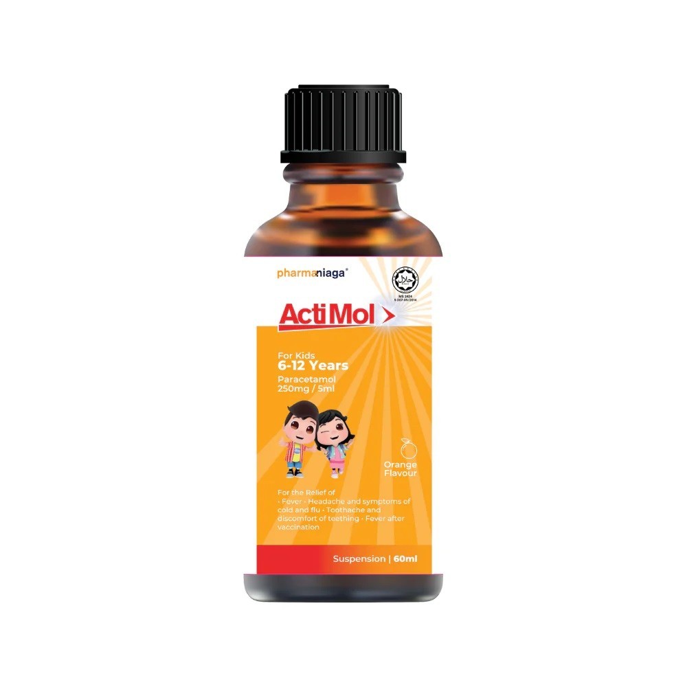 Actimol 250mg/5ml Suspension 60ml(PARACETAMOL) | Shopee Malaysia