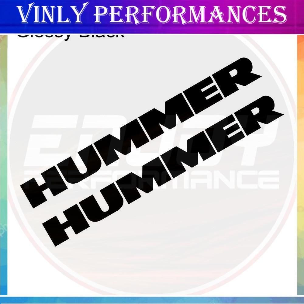 2PCS Car Door Line Letter Stickers Hummer H1 H2 HX HEV H3T H3 ...