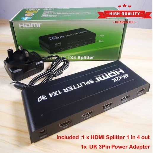 High Quality 1080p Full HD 4K 2K 3D HDMI Splitter 1 in 4 out / 1 To 4 ...