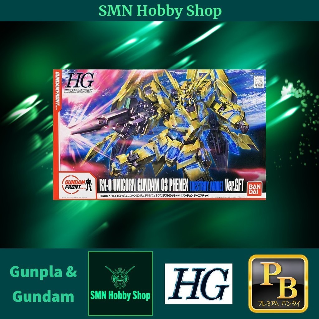 HG 1/144 Unicorn Gundam 03 Phenex Destroy Mode Ver GFT Gunpla Gundam ...