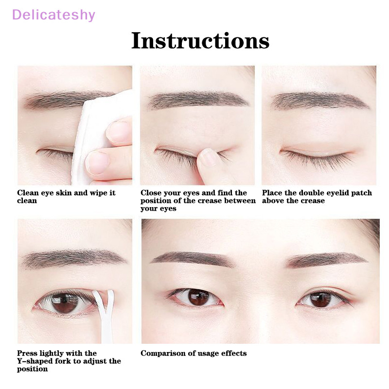 Delicateshy Invisible Eyelid Sticker Double Eyelid Stickers Transparent ...