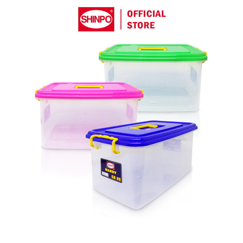 Shinpo Plastic Container Storage Box 25 L Organizer Storage Handy ...