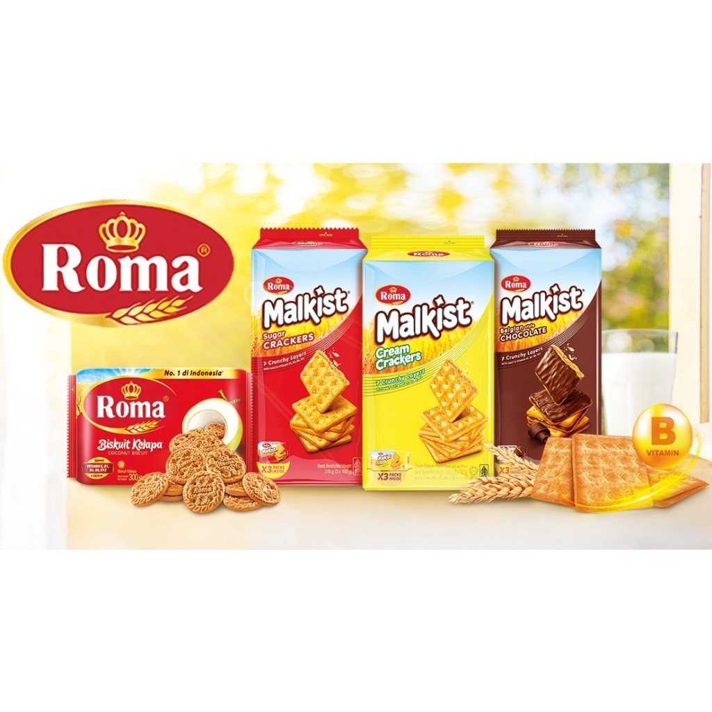 [NO.1 DI INDONESIA] ROMA MALKIST (CREAM CRACKERS / CHOCOLATE / BISKUT ...