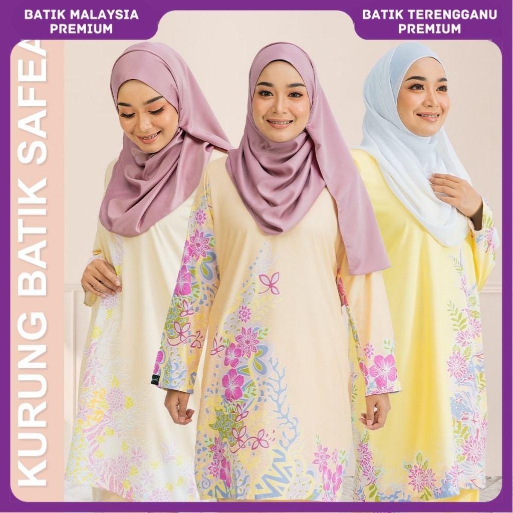 NOOR ARFA Baju Kurung Modern BATIK Safea Premium | Shopee Malaysia