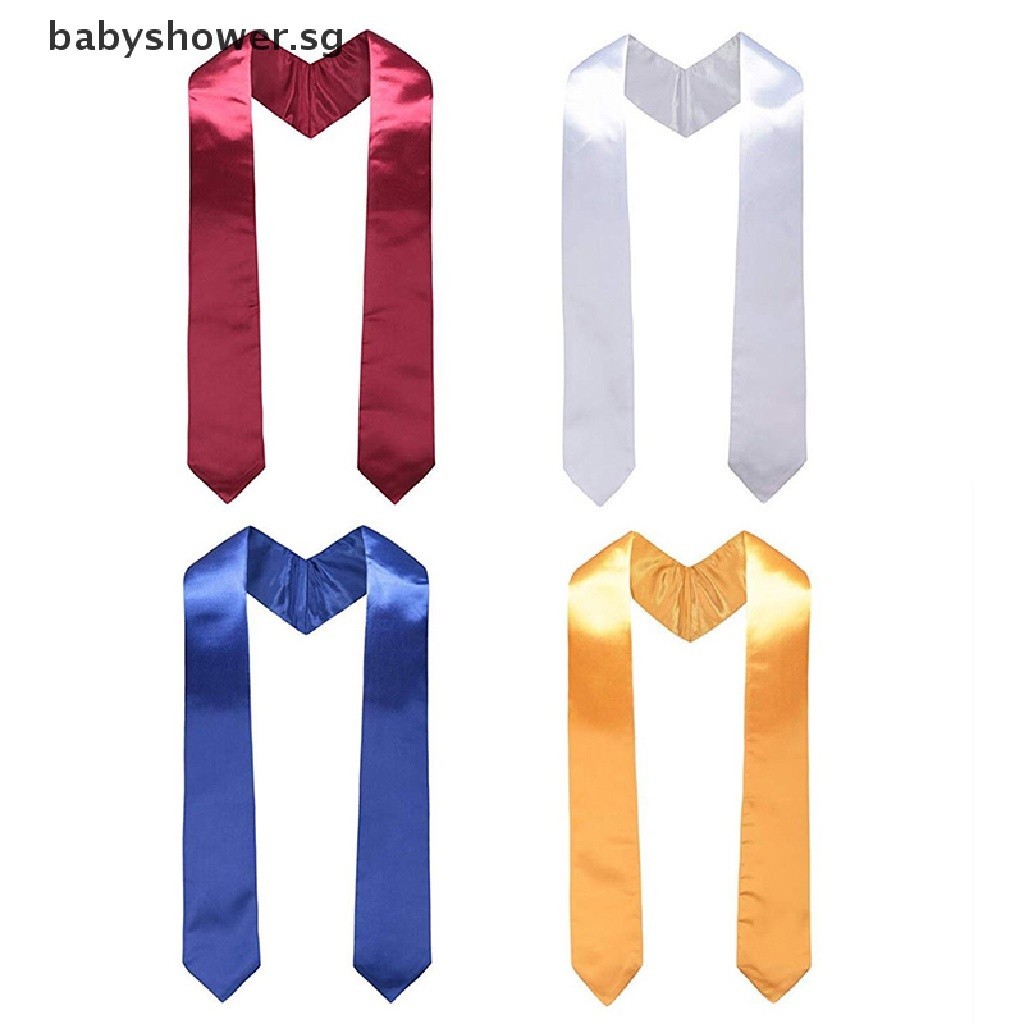 ZMW6 【babyshower】 Satin Graduation Honor Stole University Bachelor Sash ...