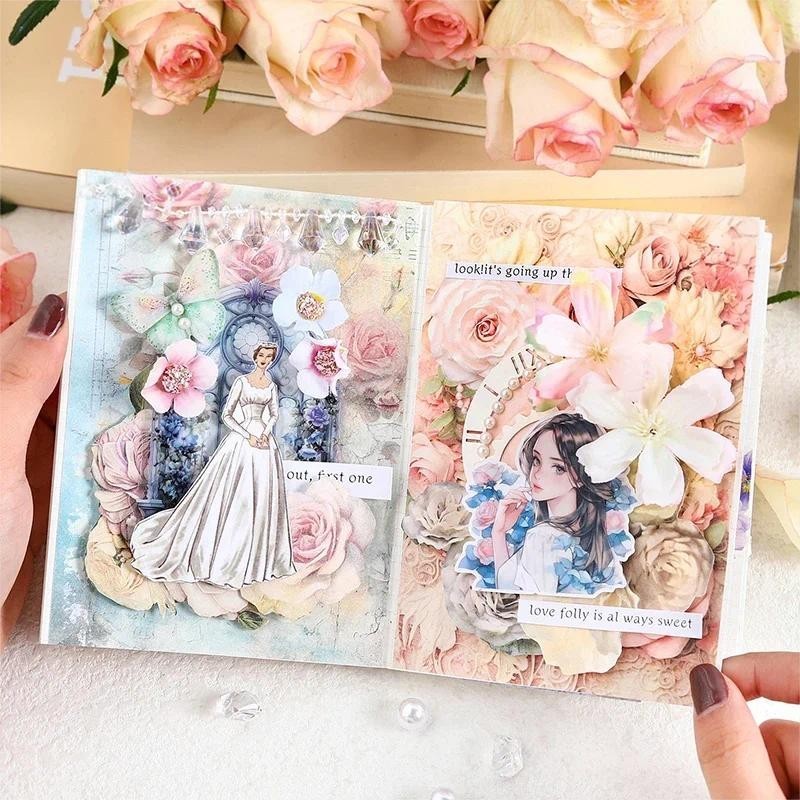 30Sheets Rose Material Paper Flowers Lace Garden Dream Handwriting ...