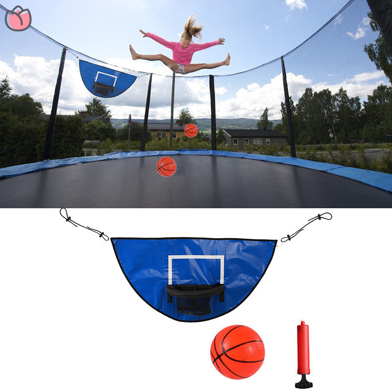 Trampoline Basketball Frame Kids Basketball Stand with Basketball ...