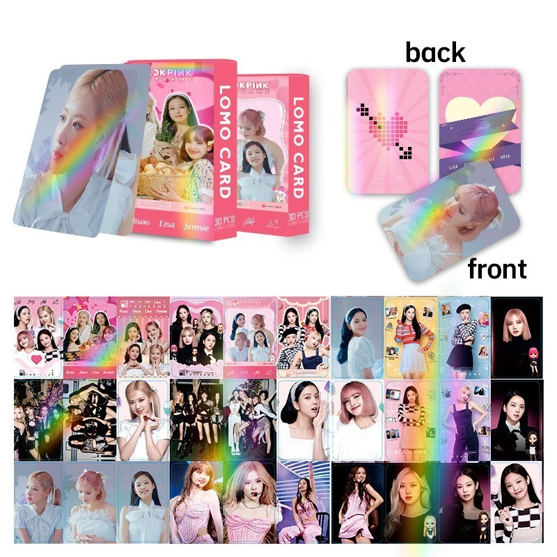 30pcs/box BP Magazine Collection Photocards LISA ROSE JENNIE JISOO ...