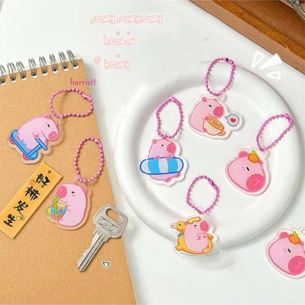 HARRIETT Capibara Bag Hanging, Capybara Creative Pink Capybara Acrylic ...