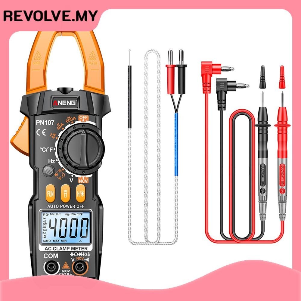 Digital Clamp Meter Multimeter 4000 Counts Voltmeter Ammeter LCD ...
