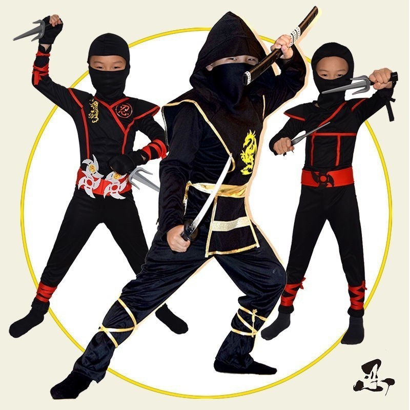 Halloween children s ninja cos costume Japanese night clothes Day show ...