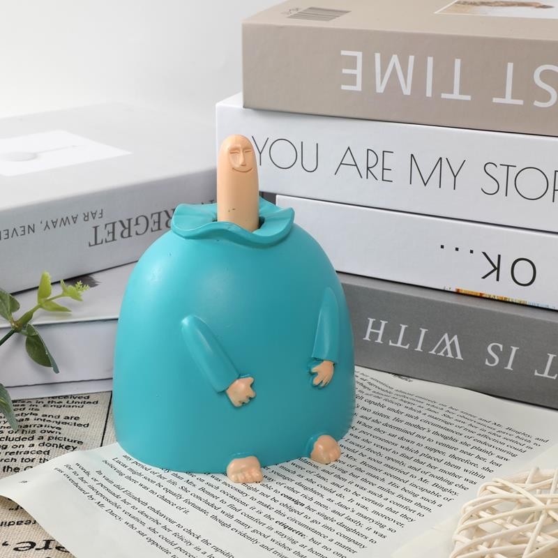 Funny Blue Fat Vertical Middle Finger Ornaments Colleagues Office ...